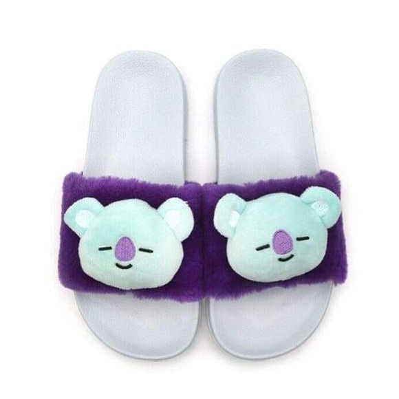 line friends | Shoes | Nwt Official Bt2 Koya Plush Slippers 7 | Poshmark